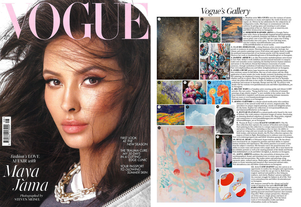 My Artwork In The August Issue Of British Vogue! – Brandy Mars